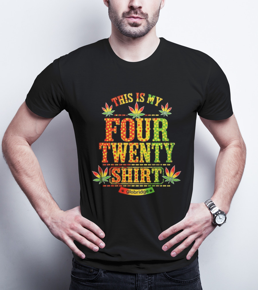 This Is My Four Twenty Colorful Marijuana Leaves T-Shirt