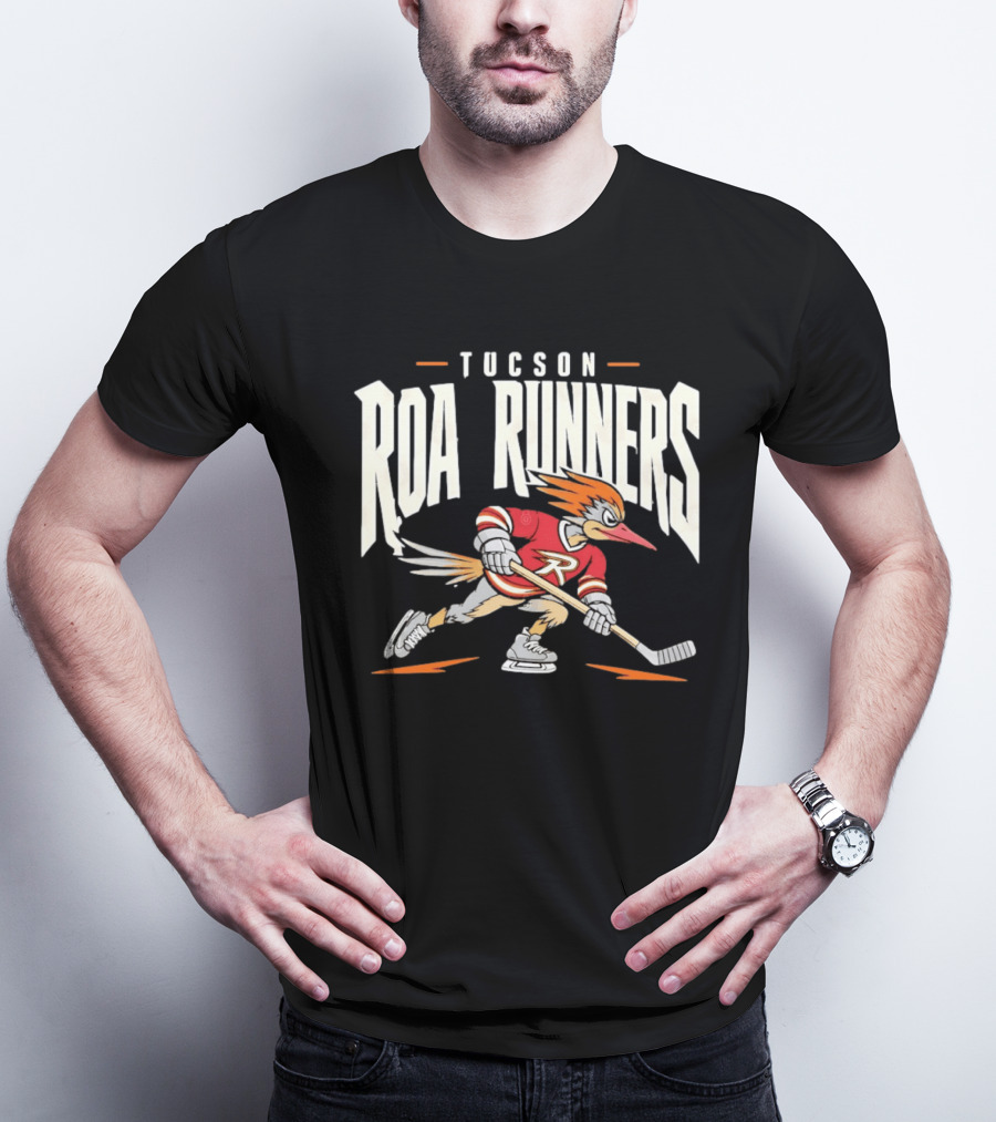 Tucson Roadrunners Hockey Player Roa Runners Skating Action T-Shirt