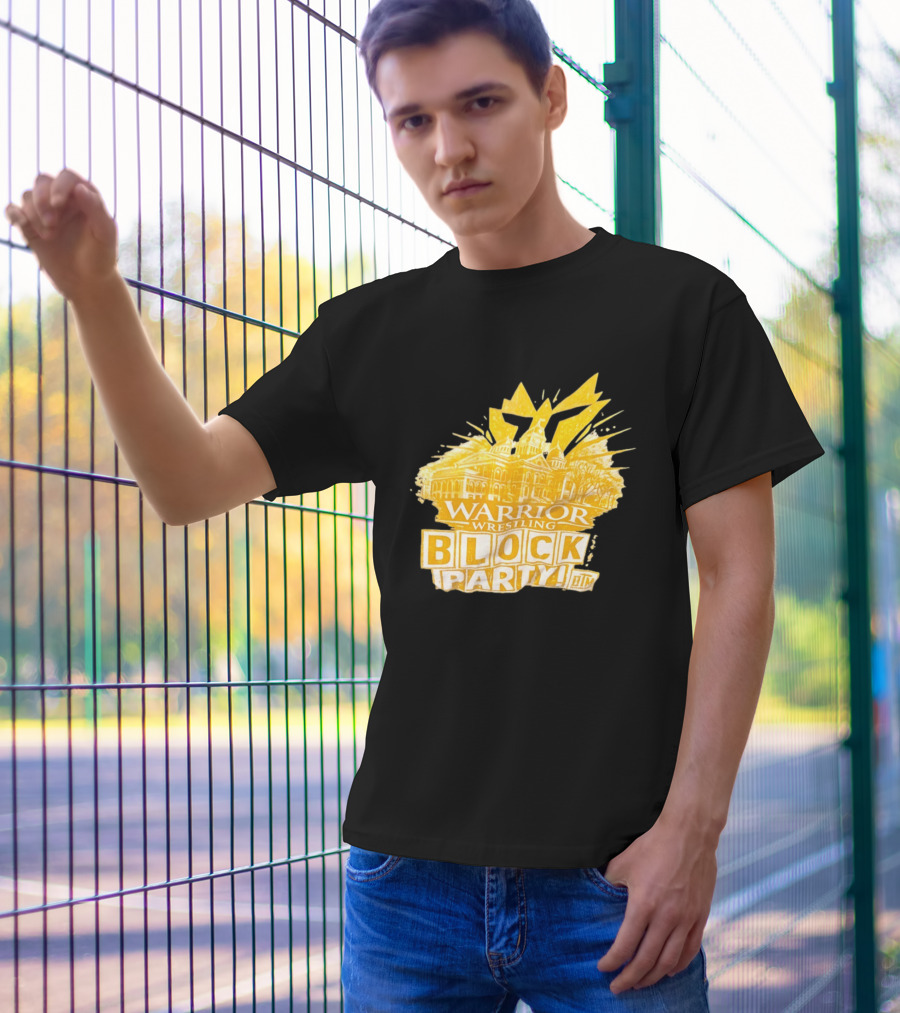 Warrior Wrestling Block Party BTM Yellow Graffiti Explosion T-Shirt