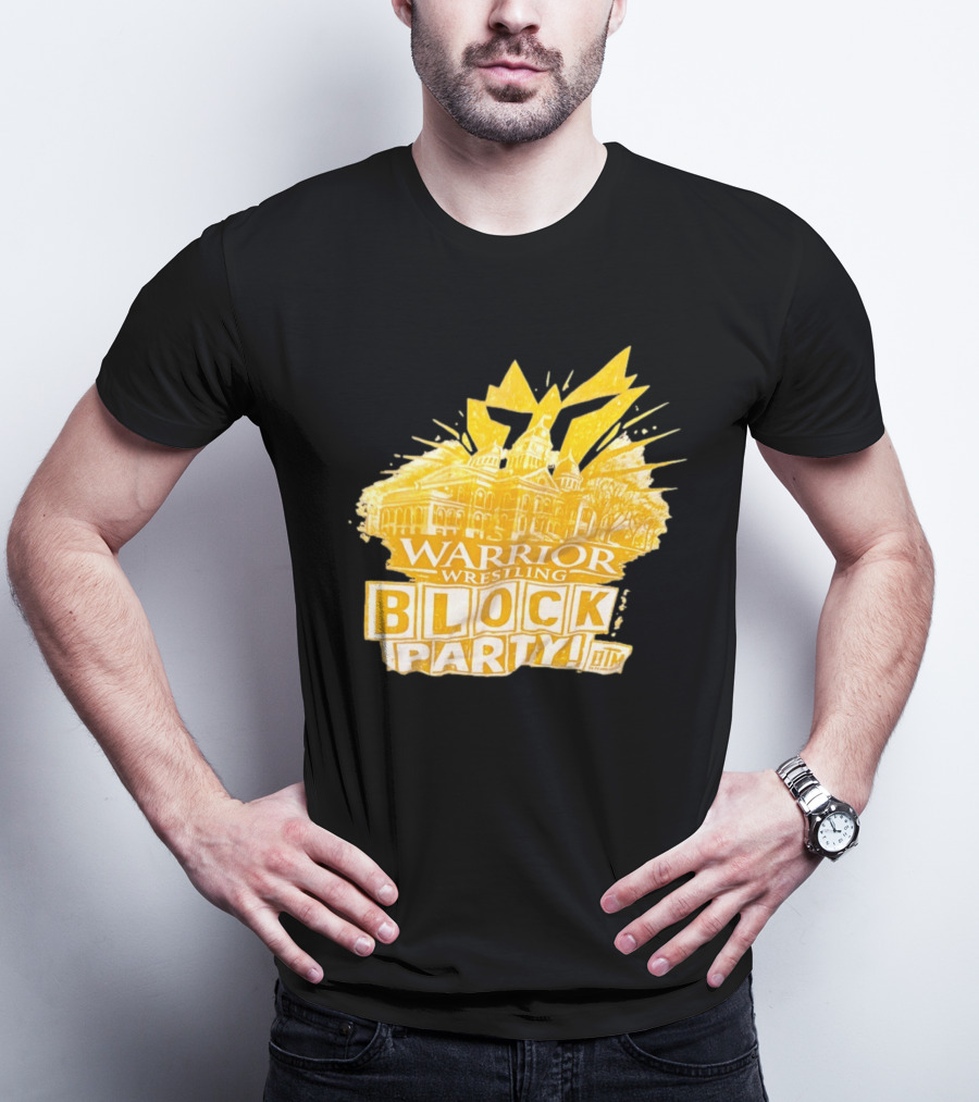 Warrior Wrestling Block Party BTM Yellow Graffiti Explosion T-Shirt