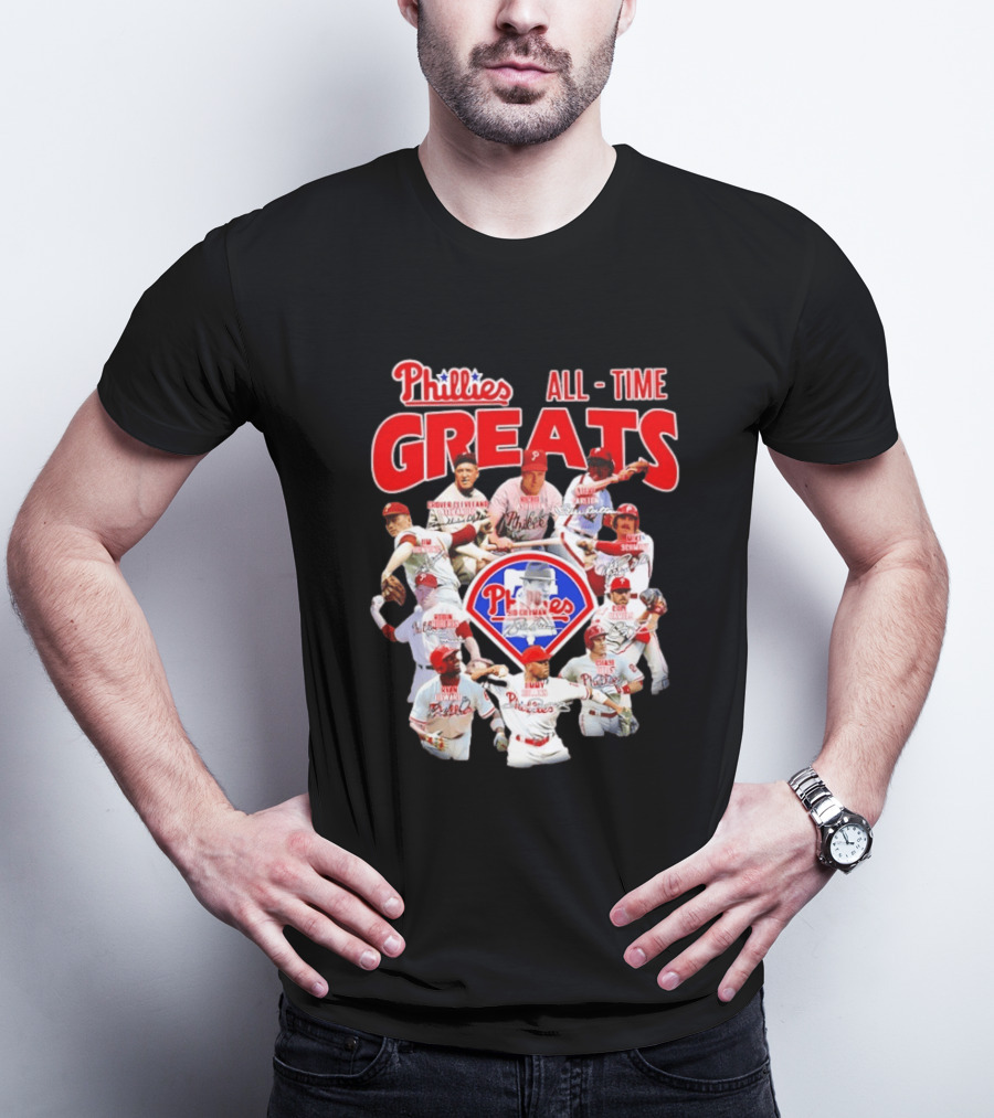 Philadelphia Phillies All Time Greats Baseball Legends Team T-Shirt