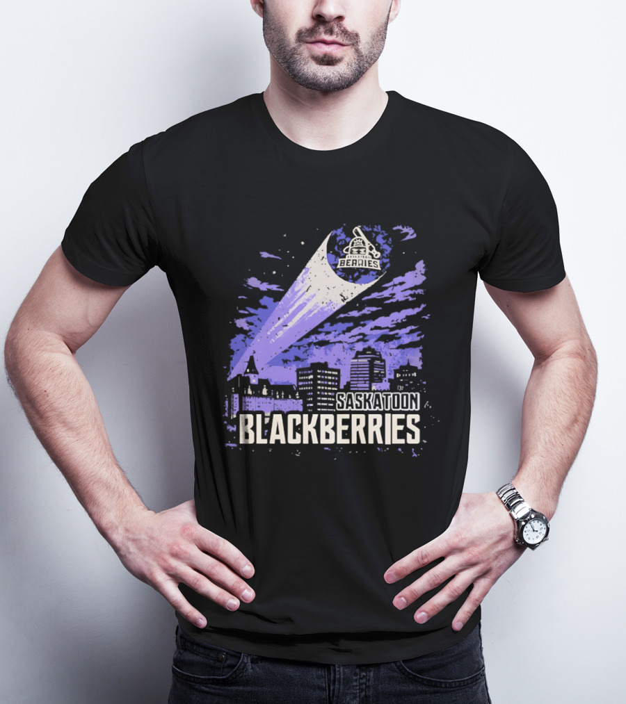 Saskatoon Blackberries Vintage Baseball T-Shirt