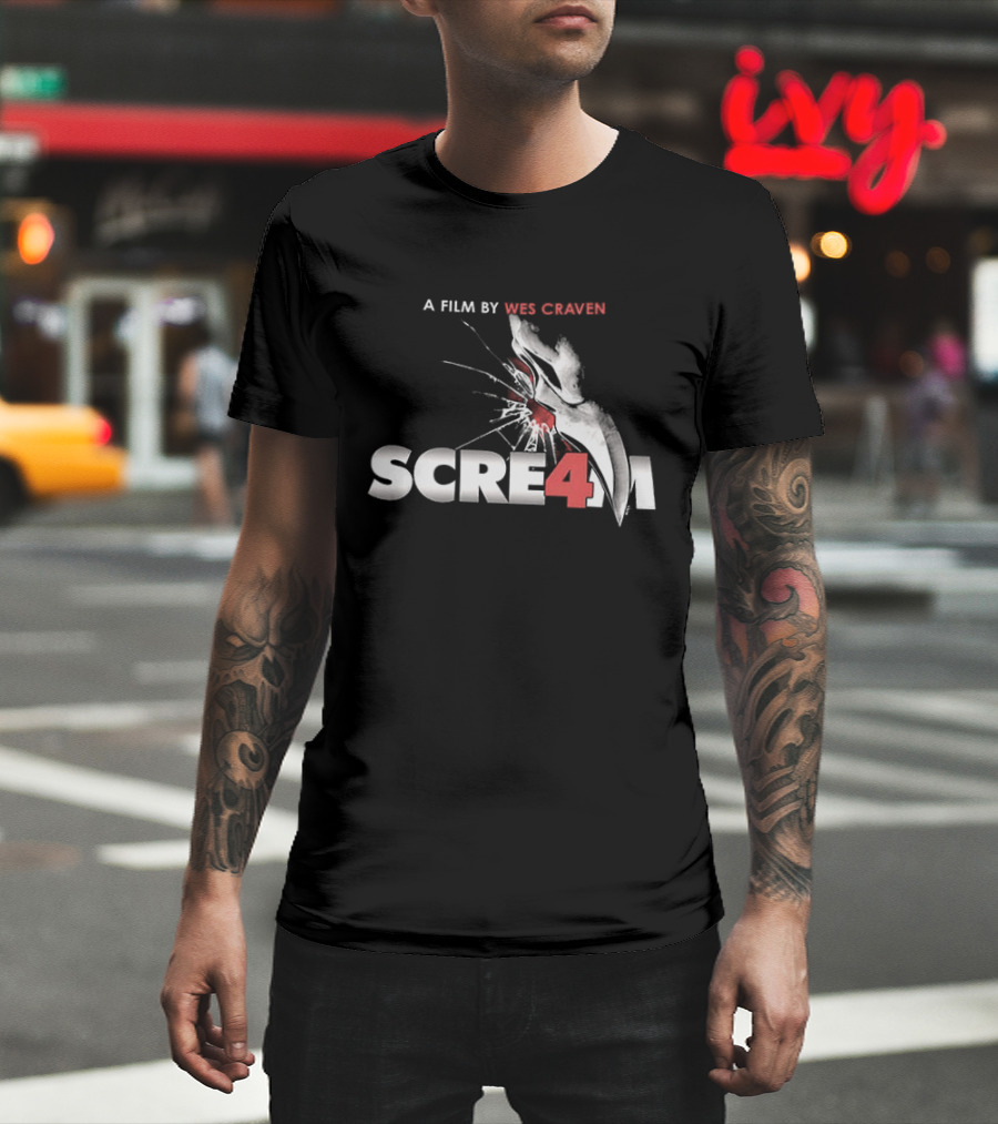 A Film By Wes Craven Scream 4 New Decade New Rules T-Shirt