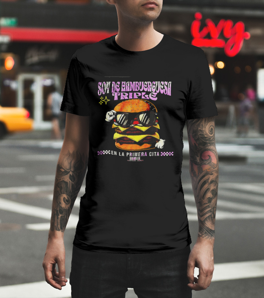 Soy De Hamburguesa Triple En La Primera Cita Tropical Beats T-Shirt