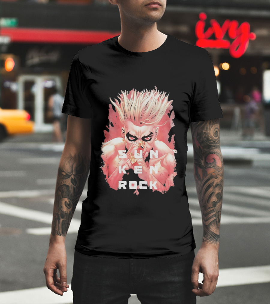 Sun Ken Rock Ken Kitano Manga Boichi Anime Intense Look T-Shirt