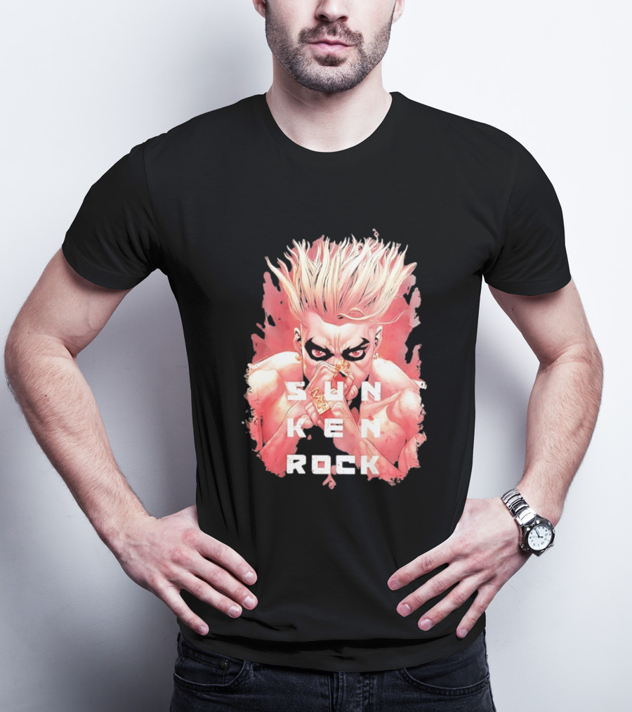 Sun Ken Rock Ken Kitano Manga Boichi Anime Intense Look T-Shirt