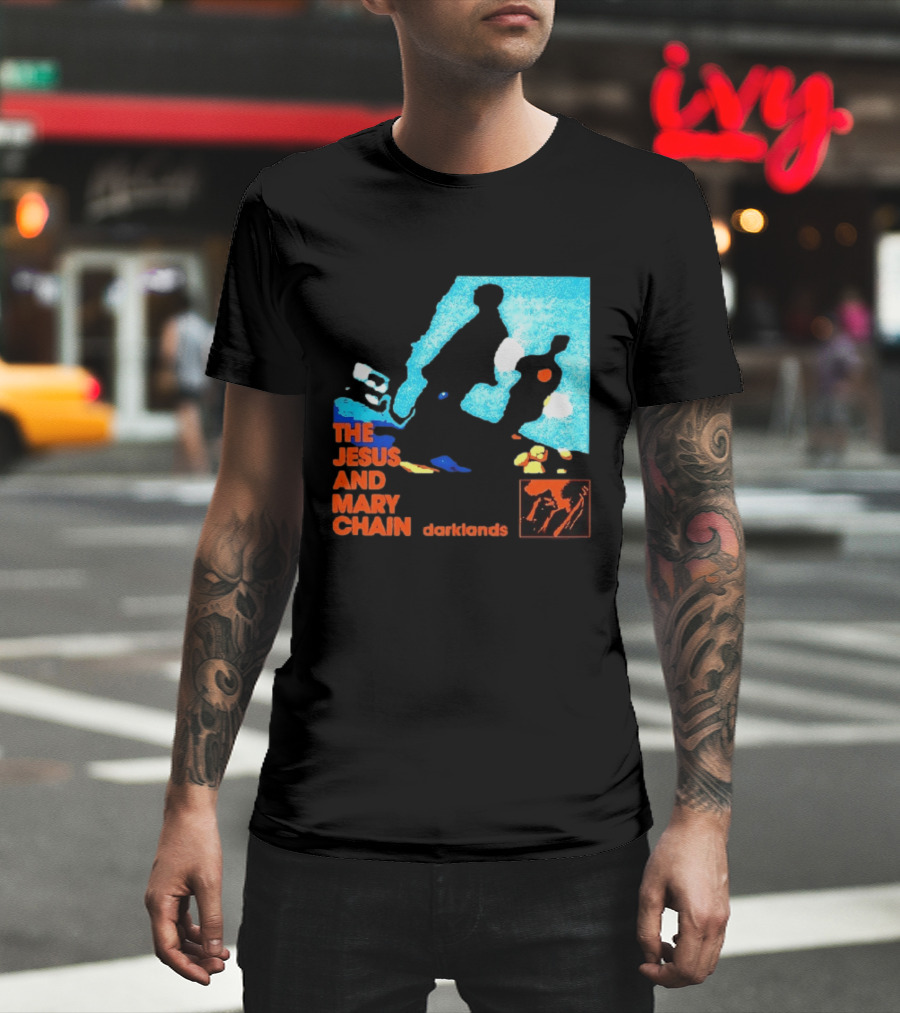 The Jesus And Mary Chain Darklands Alternative Rock Blue Black T-Shirt