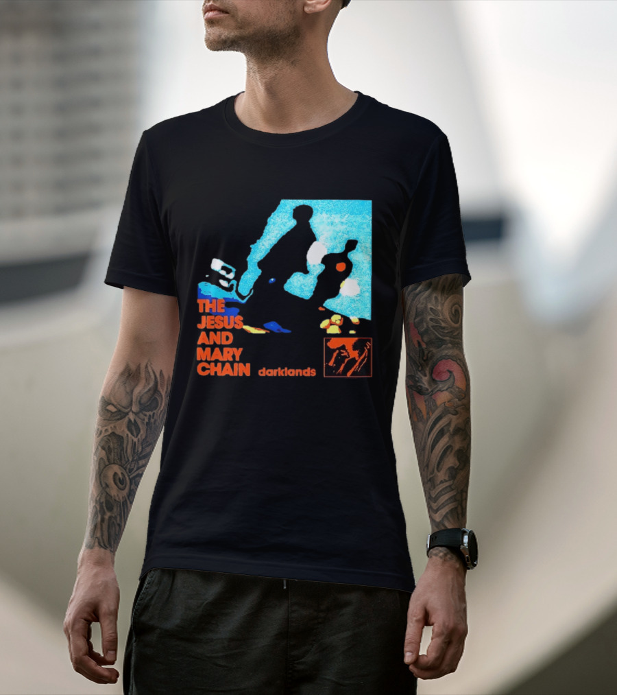 The Jesus And Mary Chain Darklands Alternative Rock Blue Black T-Shirt