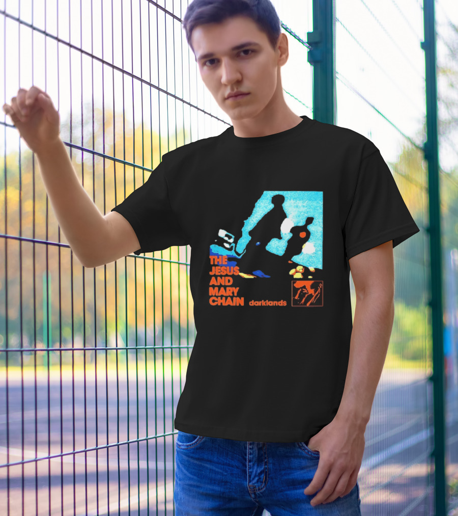 The Jesus And Mary Chain Darklands Alternative Rock Blue Black T-Shirt