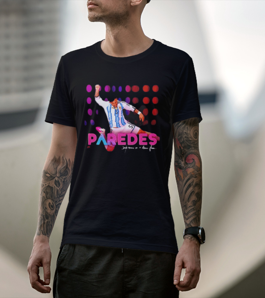 Paredes Argentina National Team Confessions On A Dance Floor Football Soccer T-Shirt