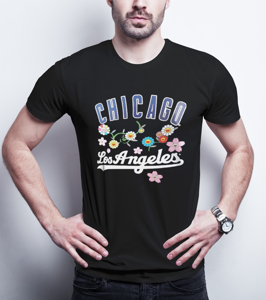 Los Angeles Chicago MLB World Tour Tokyo Series 2025 Flowers T-Shirt
