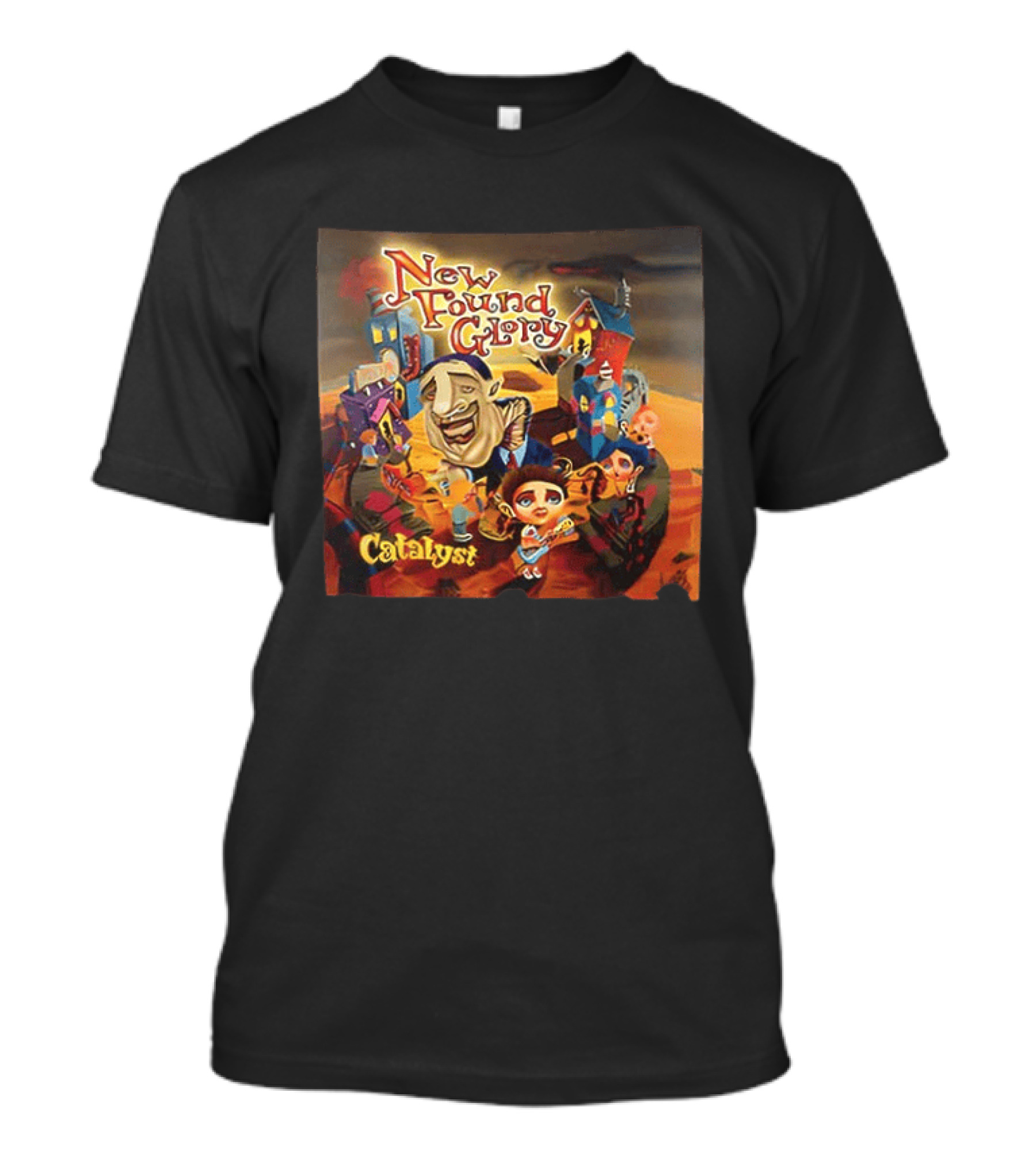 New Found Glory Catalyst Album Artwork With Cartoon Characters T-Shirt