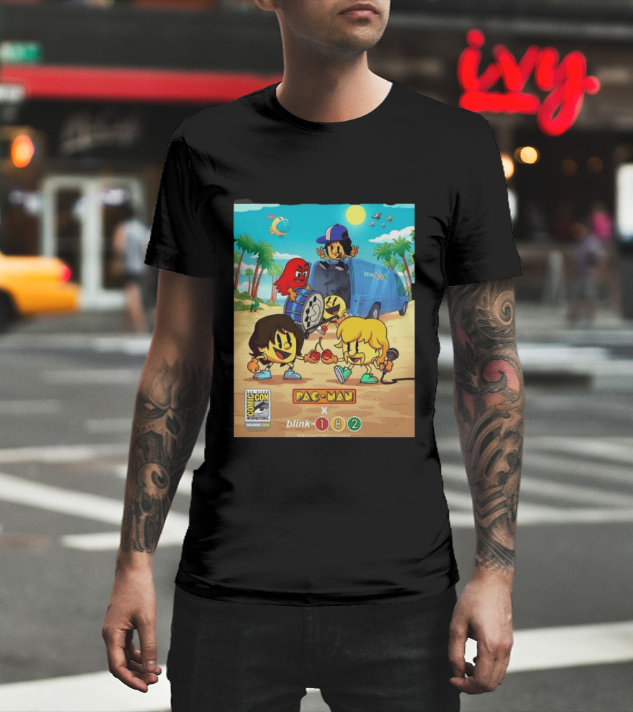 Comic Con San Diego Exclusive 2026 Blink 182 X Pac Man July 23 26 Home Decor T-Shirt