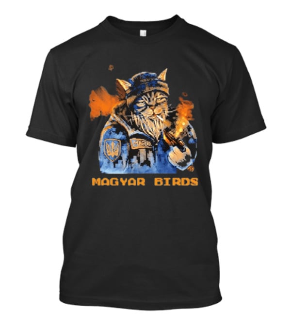 Magyar Birds Viking Cat Warrior Artillery T-Shirt