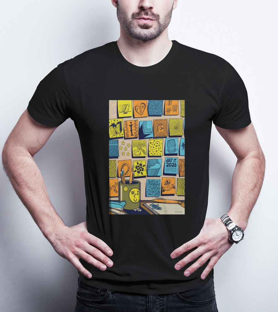July 17 2026 Lexington KY The Burl Wilco Illustrated Art Blocks T-Shirt