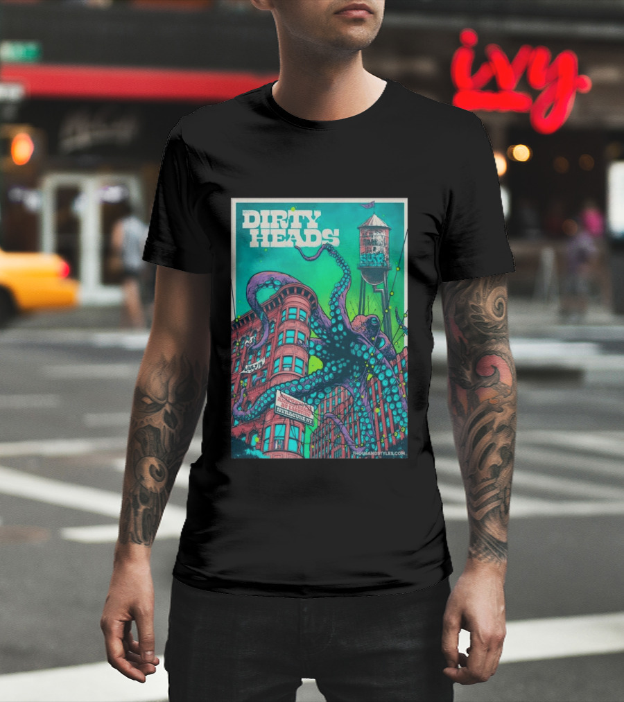 Dirty Heads Live At Syracuse Amphitheater July 19 2026 Octopus T-Shirt