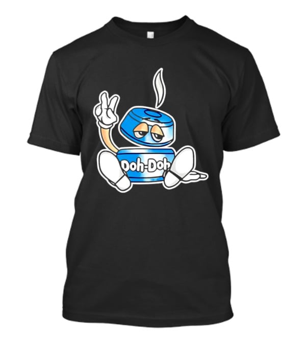 Doh Doh Peace Sign Playful Cartoon Character In Relaxed Pose T-Shirt
