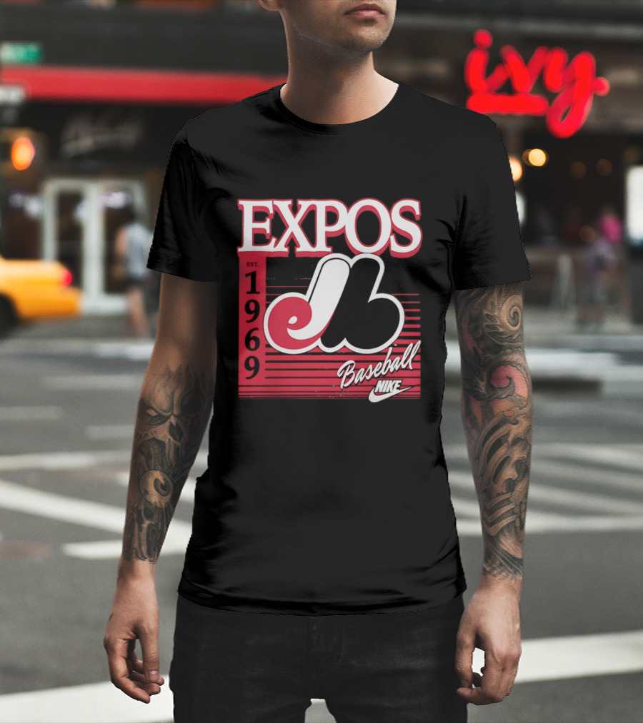 Expos Est 1969 Montreal Baseball Nike T-Shirt