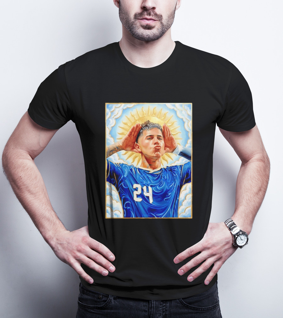 Enzo Fernández 24 Argentina Sun Of May Hands To Ears Gesture T-Shirt