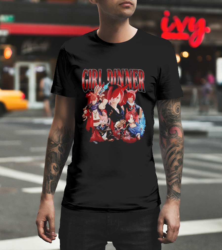 Girl Dinner Anime Character Compilation T-Shirt