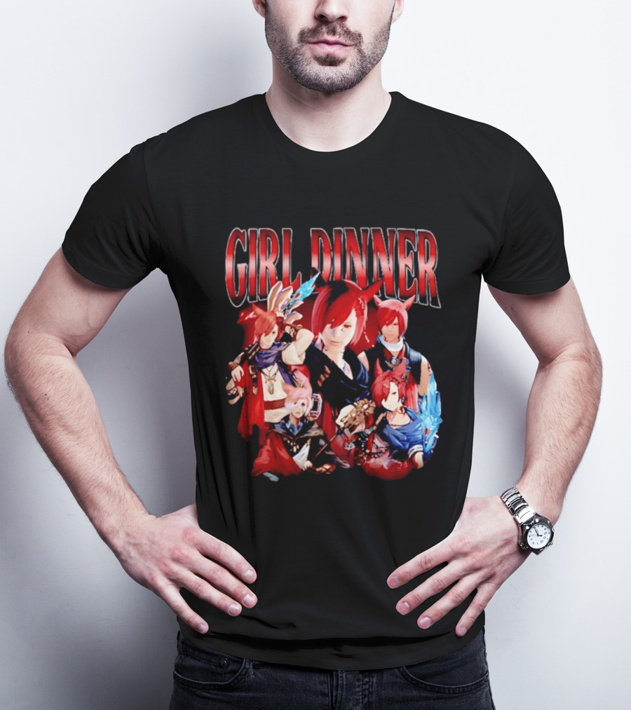 Girl Dinner Anime Character Compilation T-Shirt