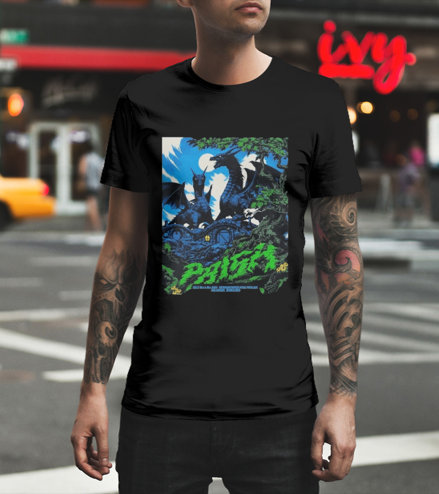 Phish Merriweather Post Pavilion July 18 19 2026 Dragons Columbia Maryland Event T-Shirt