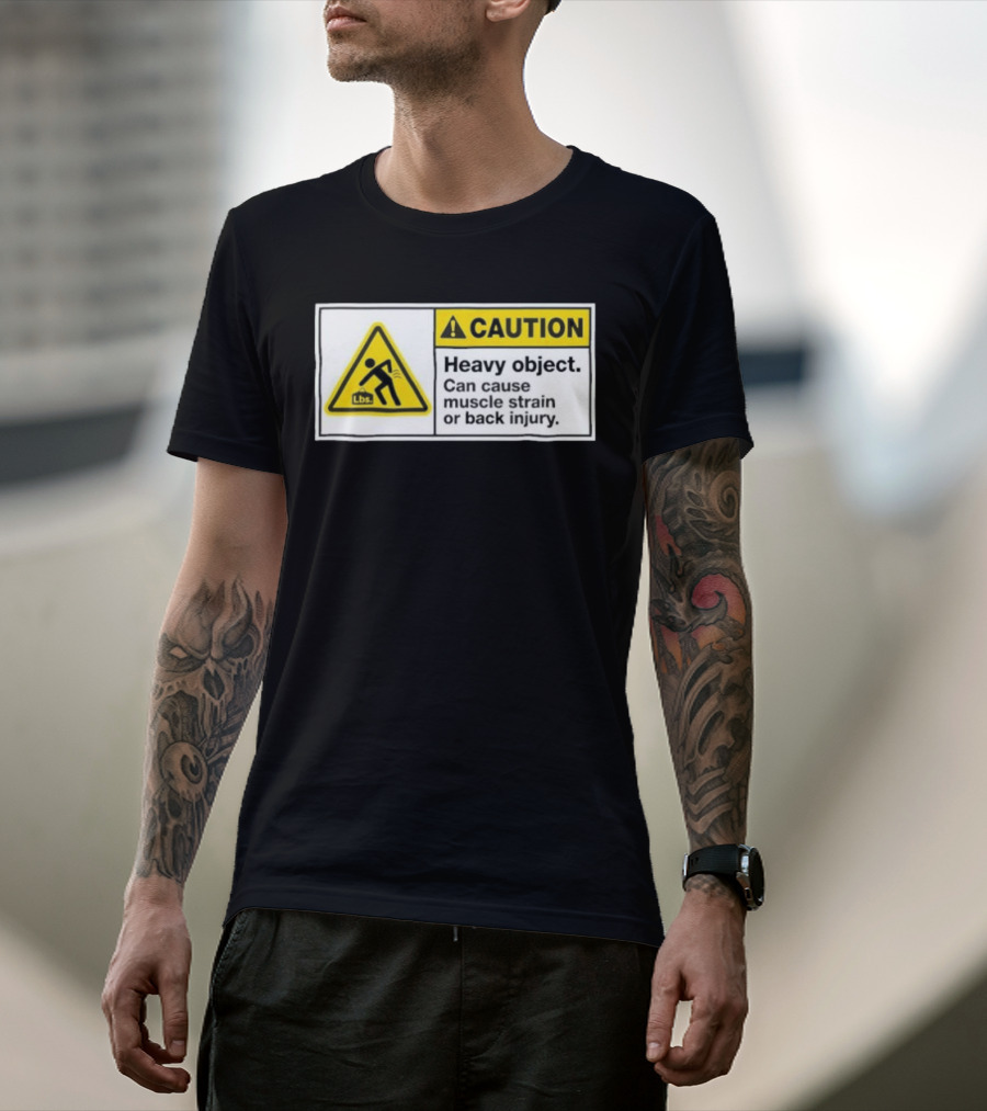 Heavy Object Warning Caution Anime Cat Girl T-Shirt