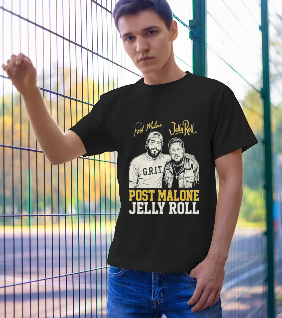 Post Malone Jelly Roll G.R.I.T Collaboration T-Shirt