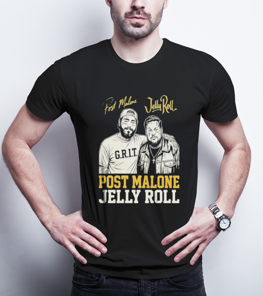 Post Malone Jelly Roll G.R.I.T Collaboration T-Shirt