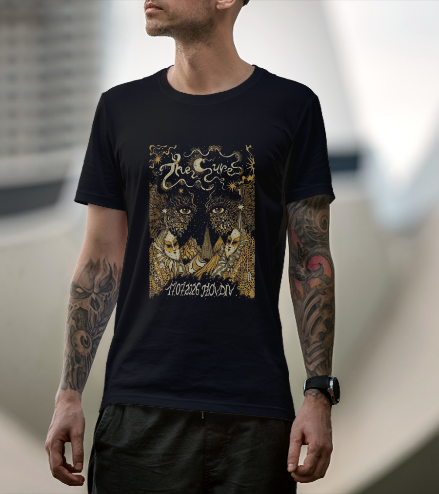 The Cure Phill Good Festival Plovdiv Bulgaria July 17 2026 Psychedelic Starry Night T-Shirt
