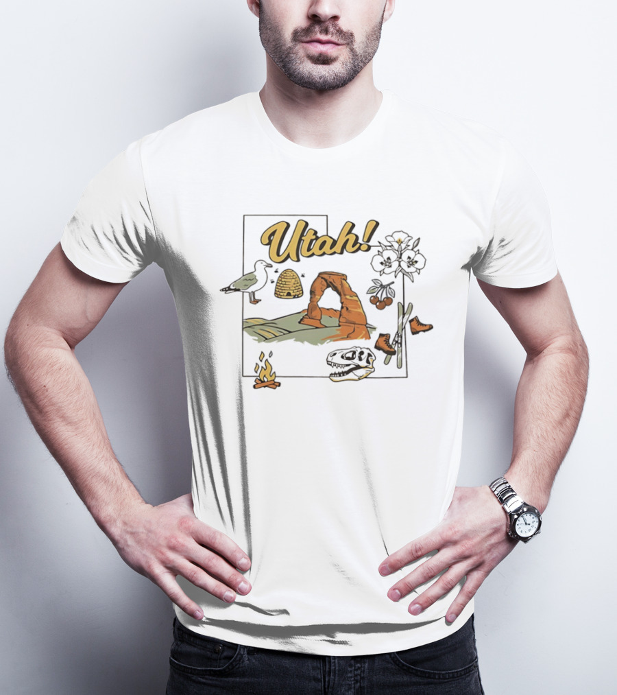 Utah State Collage Delicate Arch Beehive Nature T-Shirt