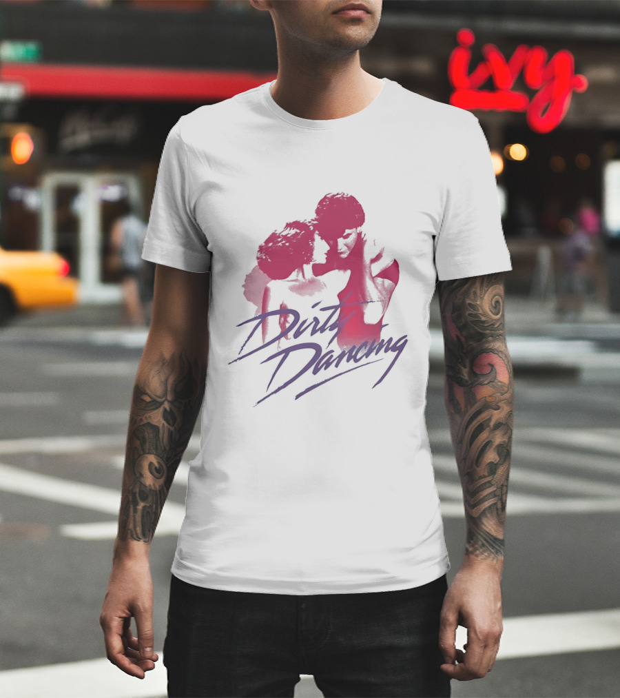 Dirty Dancing Patrick Swayze Jennifer Grey Romantic Lift Scene T-Shirt