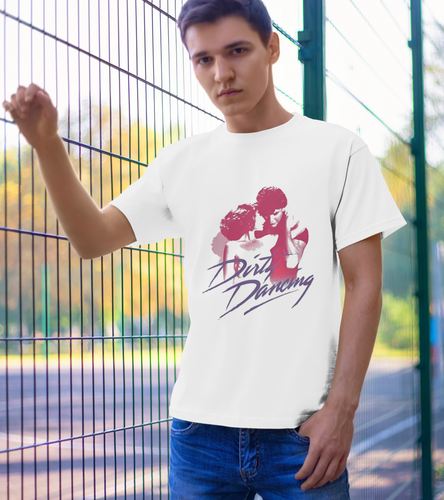Dirty Dancing Patrick Swayze Jennifer Grey Romantic Lift Scene T-Shirt