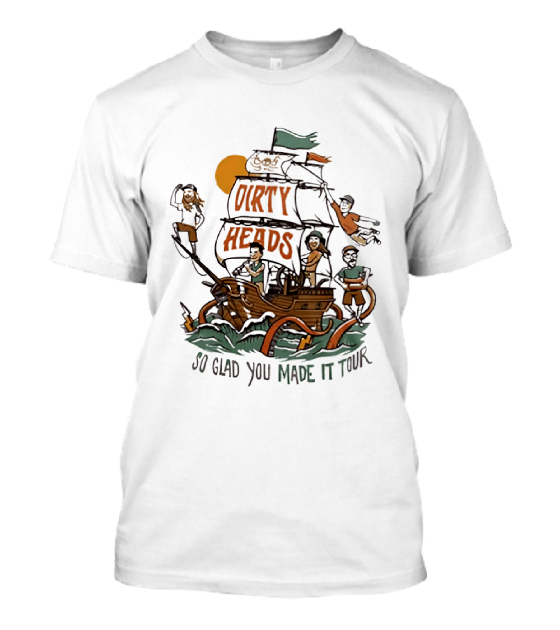 Dirty Heads So Glad You Made It Tour Pirate Ship Adventure T-Shirt