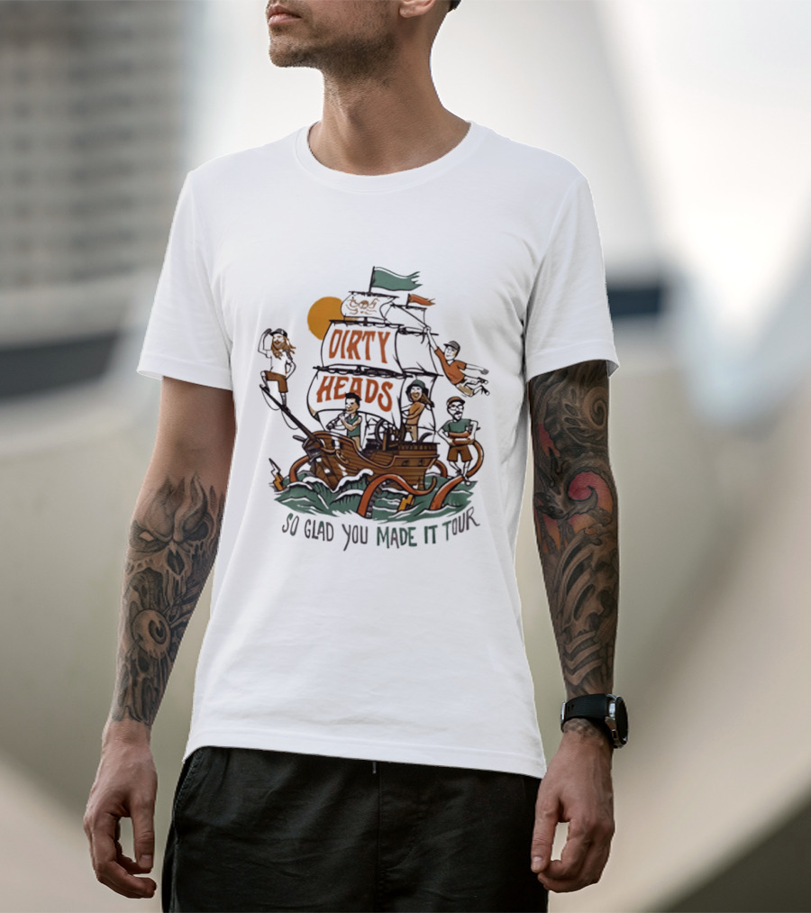 Dirty Heads So Glad You Made It Tour Pirate Ship Adventure T-Shirt