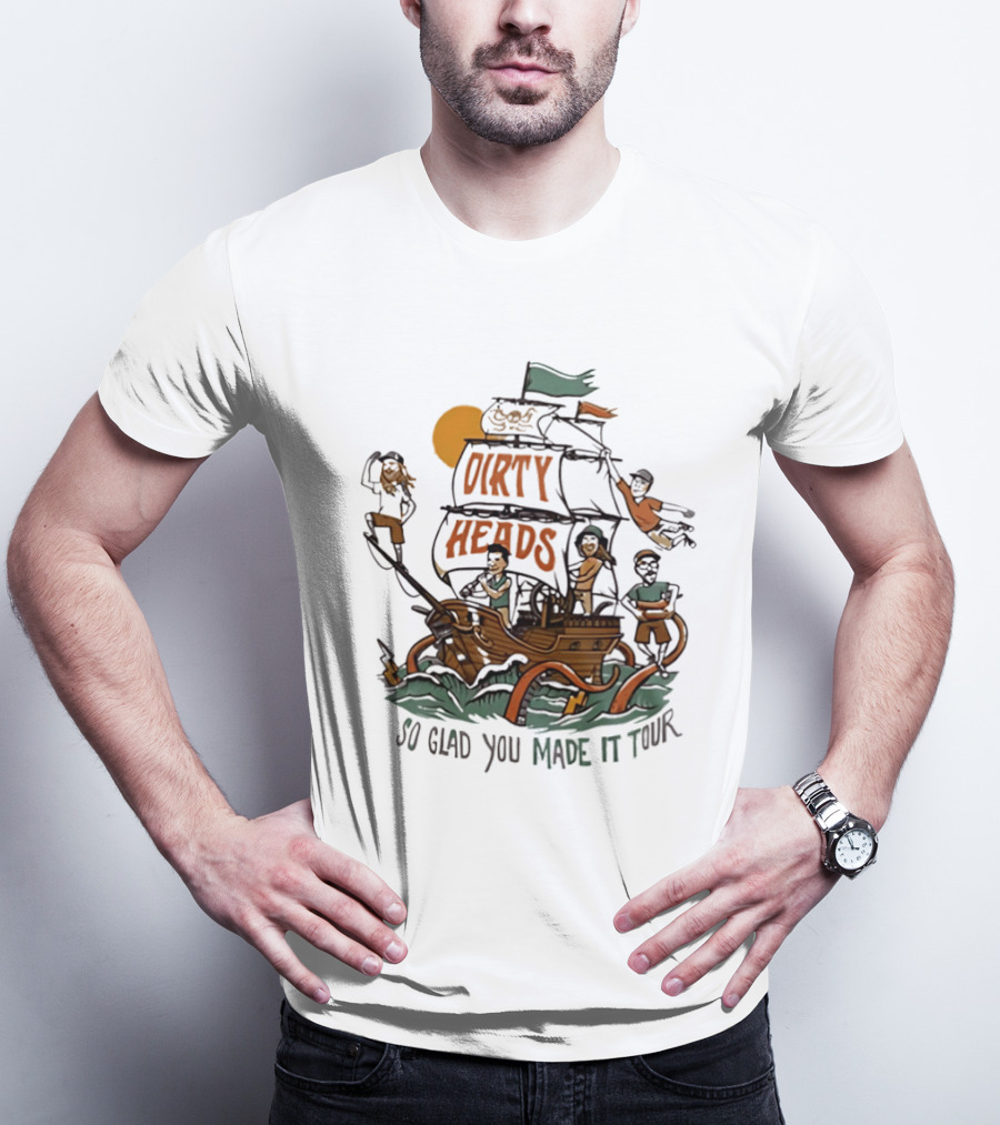 Dirty Heads So Glad You Made It Tour Pirate Ship Adventure T-Shirt