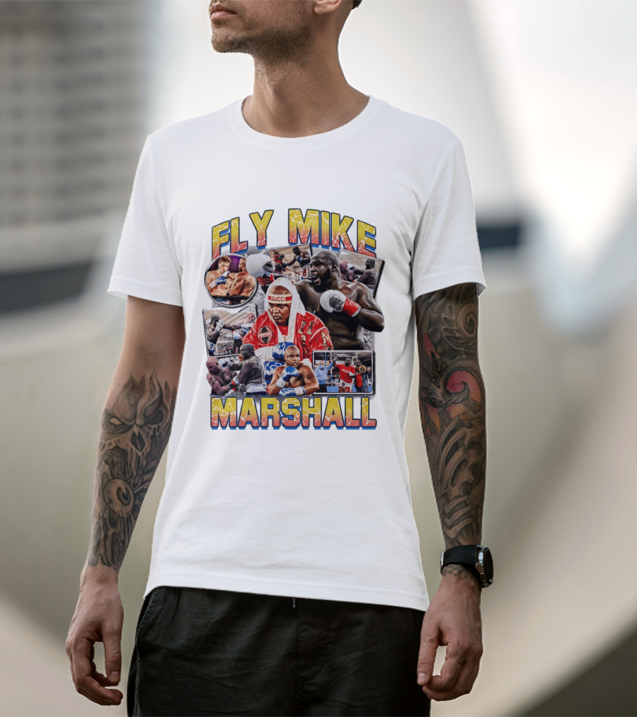 Fly Mike Marshall Boxing Heavyweight Boxer Gucci Kayo Giant Fighter Images T-Shirt