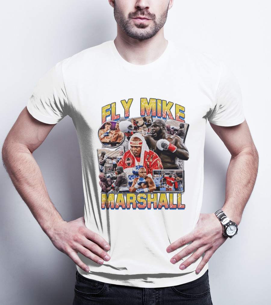 Fly Mike Marshall Boxing Heavyweight Boxer Gucci Kayo Giant Fighter Images T-Shirt