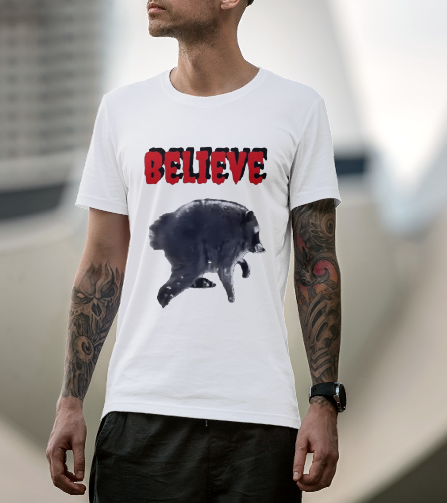 Jimothy Club Believe Raccoon T-Shirt