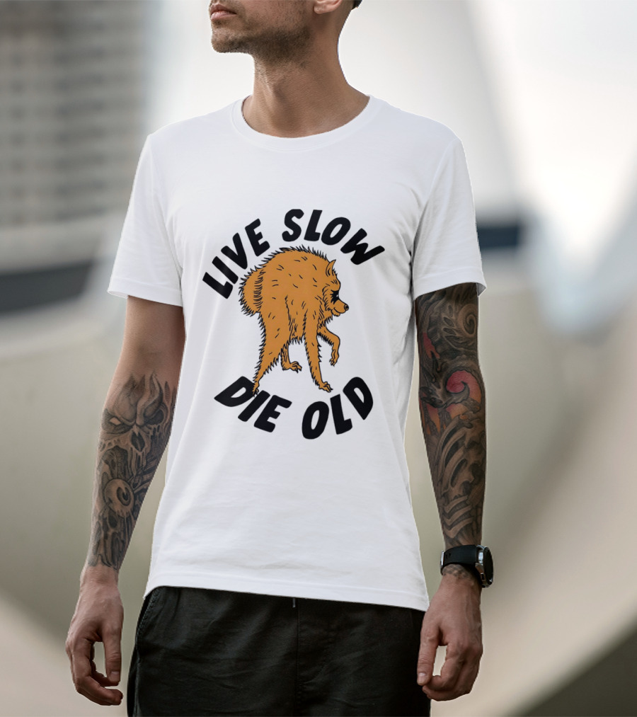 Live Slow Die Old Wolf T-Shirt