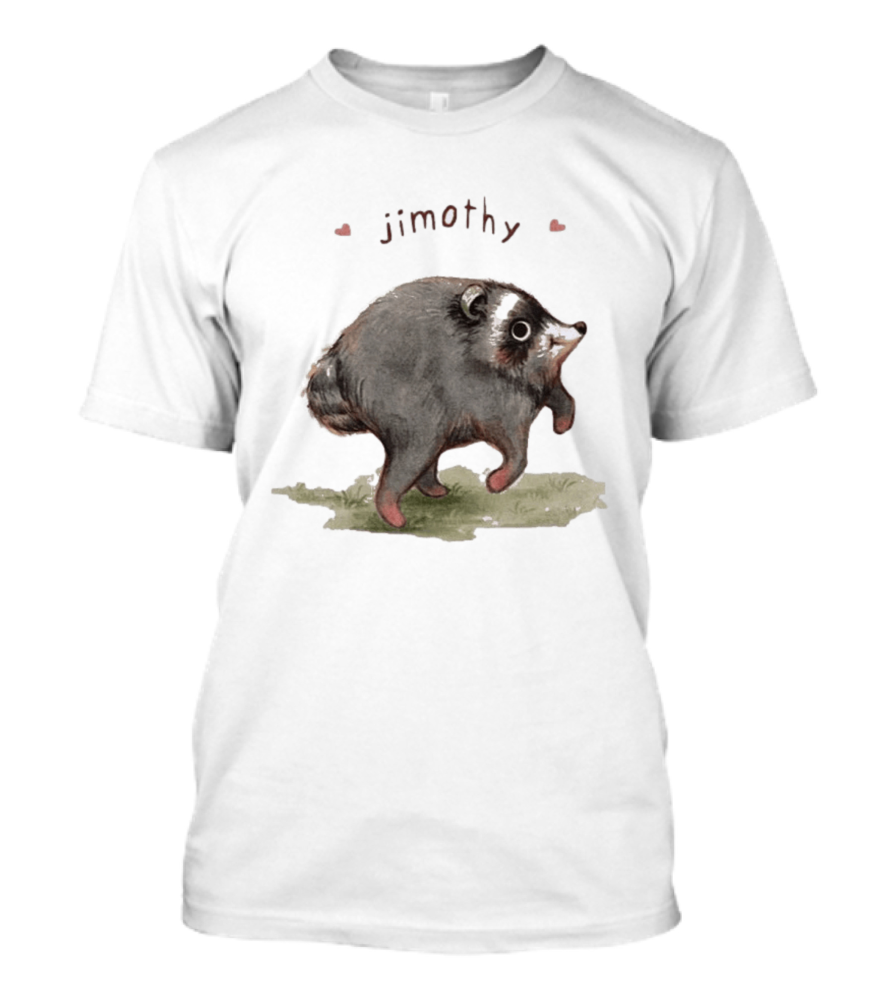 Jimothy Raccoon Cute Nature Illustration Seattle T-Shirt