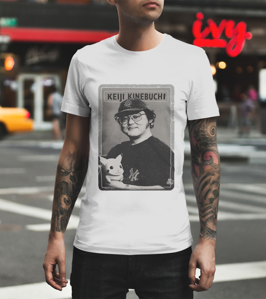 KEIJI KINEBUCHI Memorial 1956 2002 Pikachu NY Yankees Hat T-Shirt