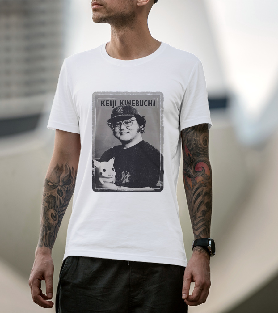 KEIJI KINEBUCHI Memorial 1956 2002 Pikachu NY Yankees Hat T-Shirt