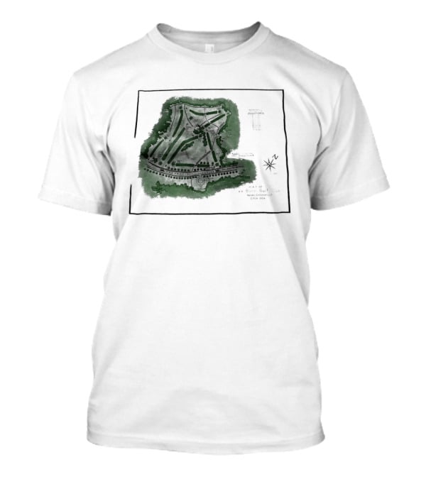 Wee Burn Golf Club Map Darien Connecticut 1904 Historic Course Drawing T-Shirt