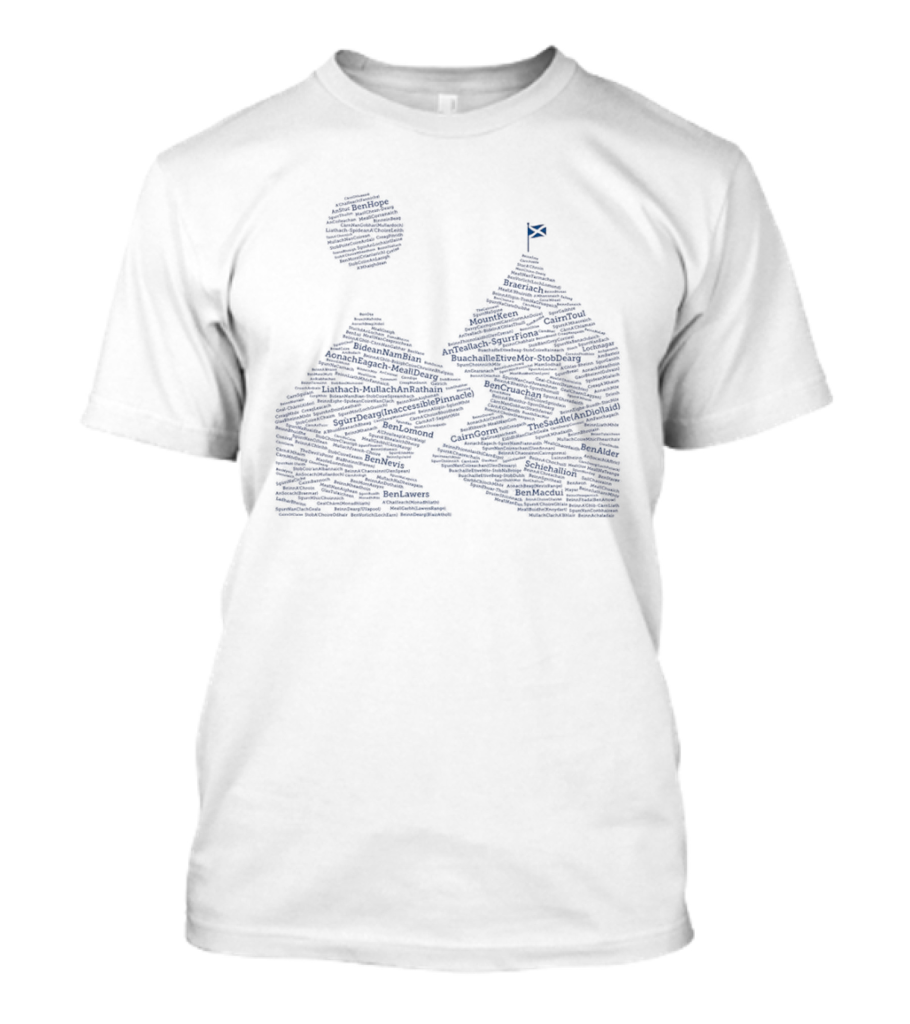 Mountain Adventure Summit With Flag Geometry T-Shirt
