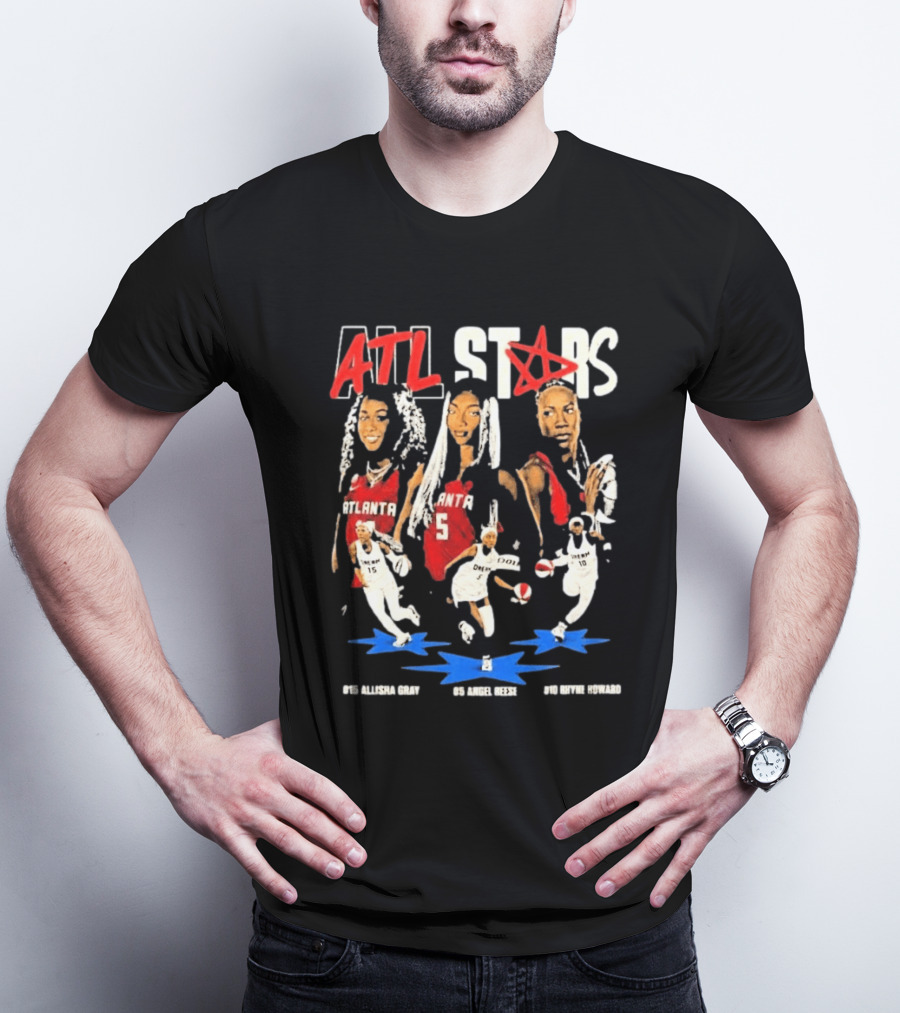 ATL All Stars Allisha Gray Angel Reese Rhyne Howard Atlanta Dream 2026 T-Shirt