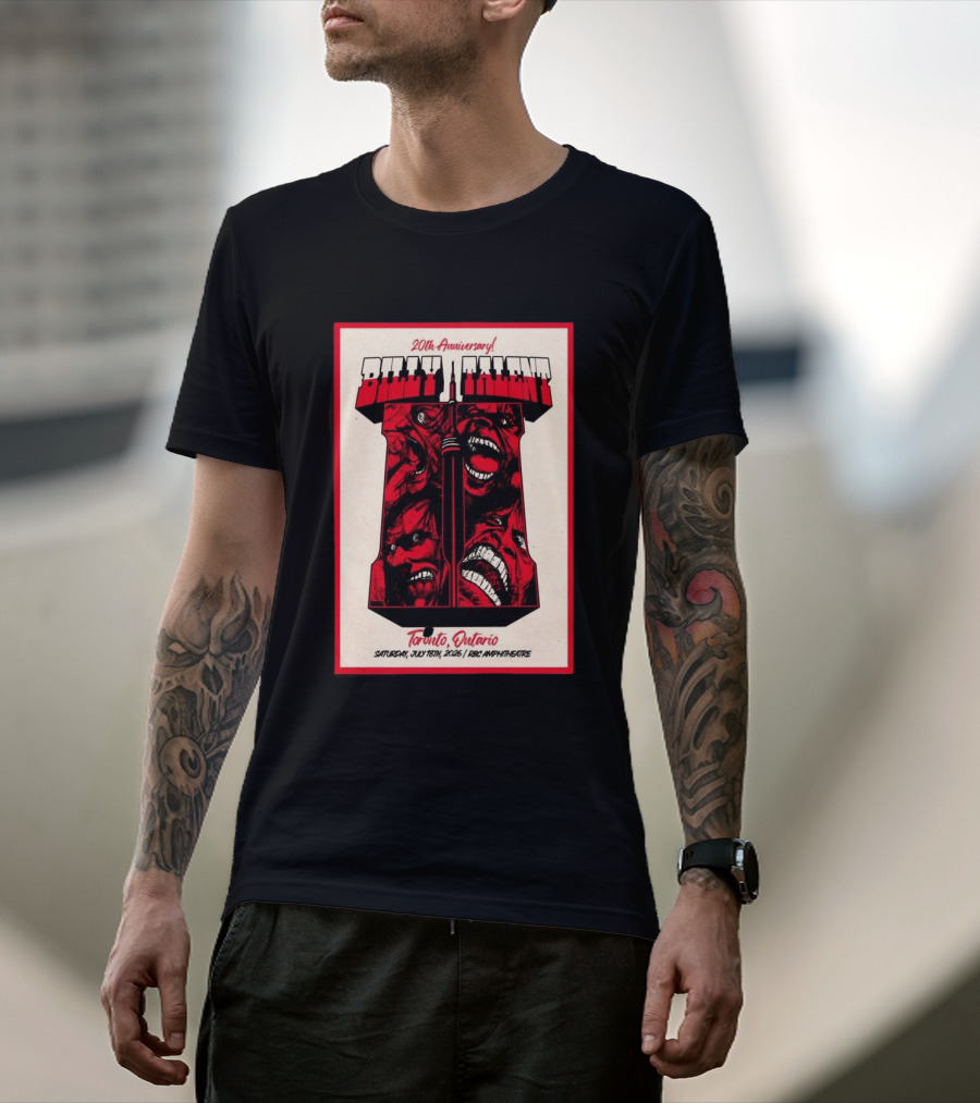 Billy Talent 20th Anniversary Toronto Ontario July 18 2026 T-Shirt
