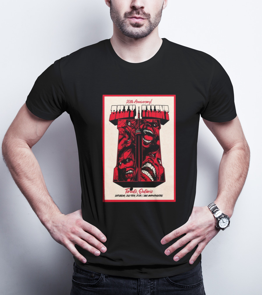 Billy Talent 20th Anniversary Toronto Ontario July 18 2026 T-Shirt