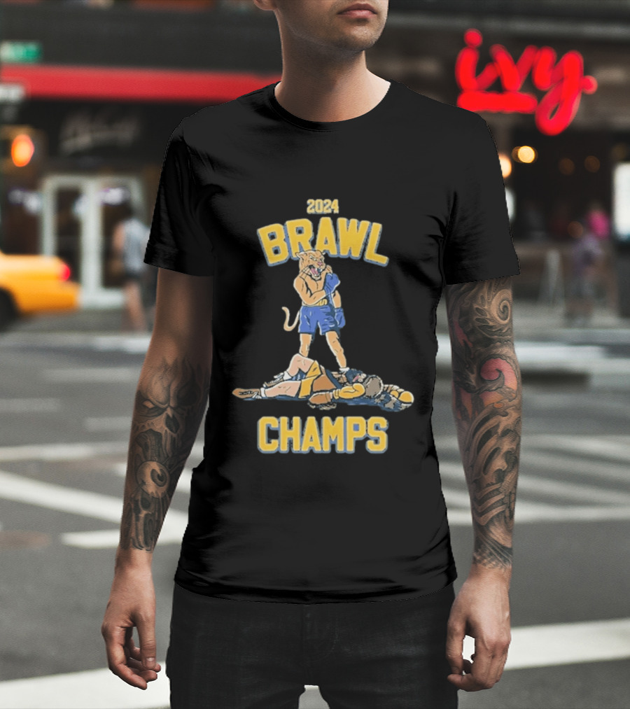 2024 Brawl Champs Boxing Cat Victory T-Shirt