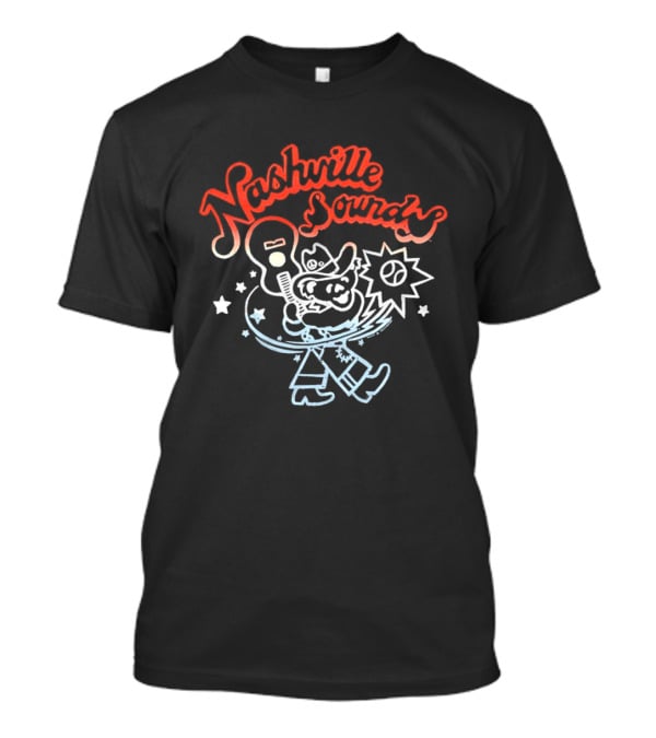 Nashville Sounds Dancing Bear Baseball Bat And Starry Night T-Shirt